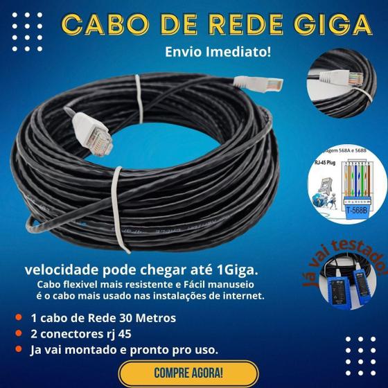 Cabo De Rede Internet Ethernet Giga Montado - 2Flex - Materiais Elétricos - Magazine Luiza