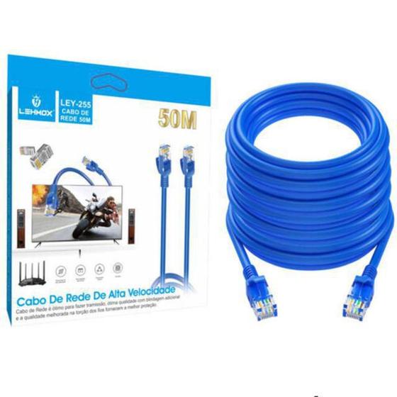 Cabo De Rede Rj45 Alta Velocidade Com 50 Metros - Ley-255 - Lehmox ...