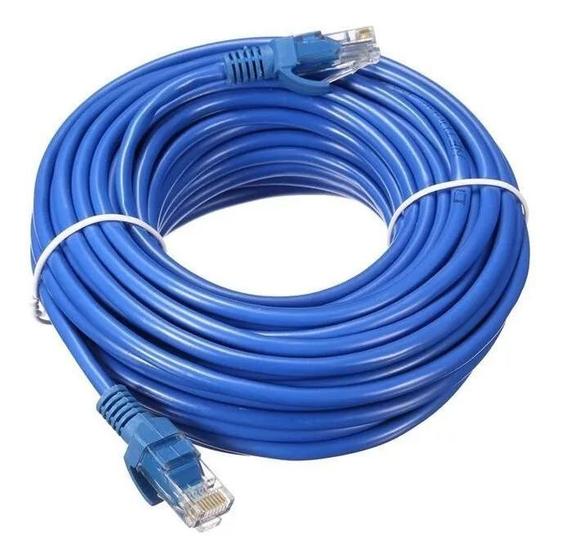 Cabo De Rede Rj45 Internet Montado 15 Metros Ethernet Cat5e Lan Azul ...
