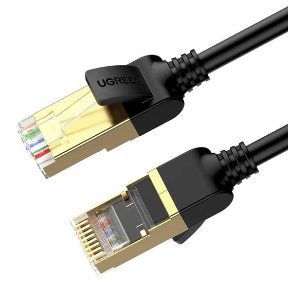 Cabo de Rede Ugreen Cat 7 RJ45 Ethernet 0.5M Preto - Materiais ...
