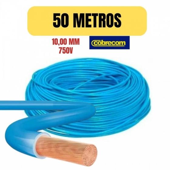Cabo eletrico flexivel 10mm azul 50 metro cobrecom imetro - COBRECOM ...