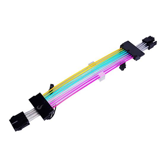 Cabo Extensor de Fonte Sleeved Rise Mode Aura, 6+2p PCIe GPU, ARGB ...