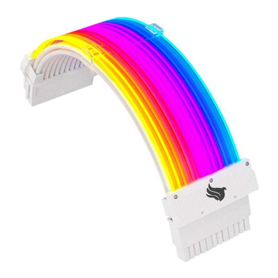 Cabo Extensor Premium 24P Pichau PS100, RGB, 240mm, Branco, PCH-PS100 ...