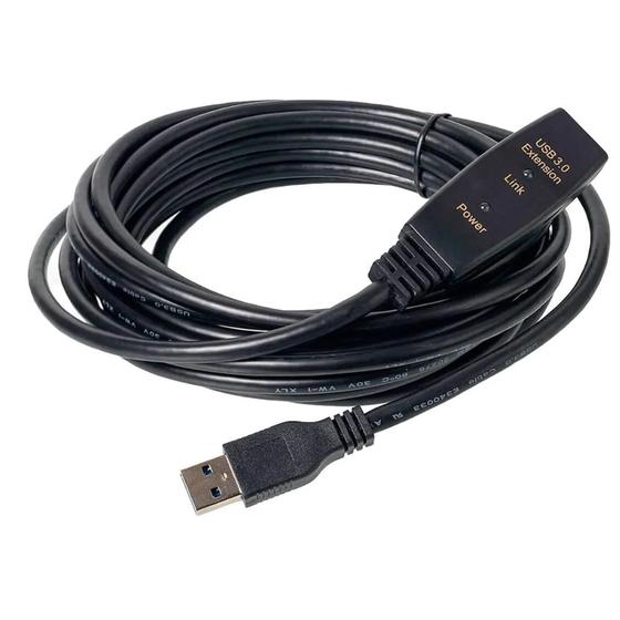 Cabo Extensor USB 3.0 Ativo Repetidor Macho x Fêmea Blindagem 10 Metros ...
