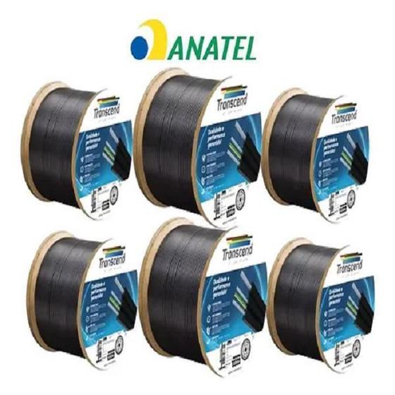 Cabo Fibra Óptica Drop Flat 1 Fibra Ftth Wec Carretel 1000M - Bobina ...