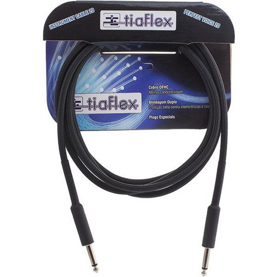 Cabo Guitarra 0,20mm P10xp10 5m Plug Esp. Textil Instrument Tiaflex ...