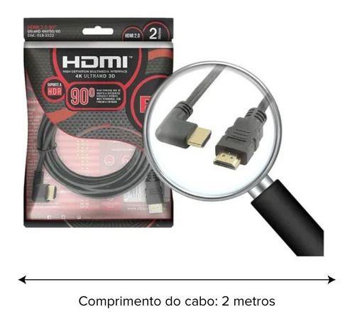 Cabo Hdmi 4k Alta Velocidade Gamer Full Hd Gold Banhado 2.0 HDR 19 ...