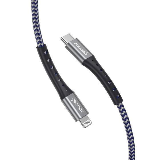 Cabo iPhone Usb Tipo C Lightning 2m 2 metros Kevlar Geonav turbo 20W ...