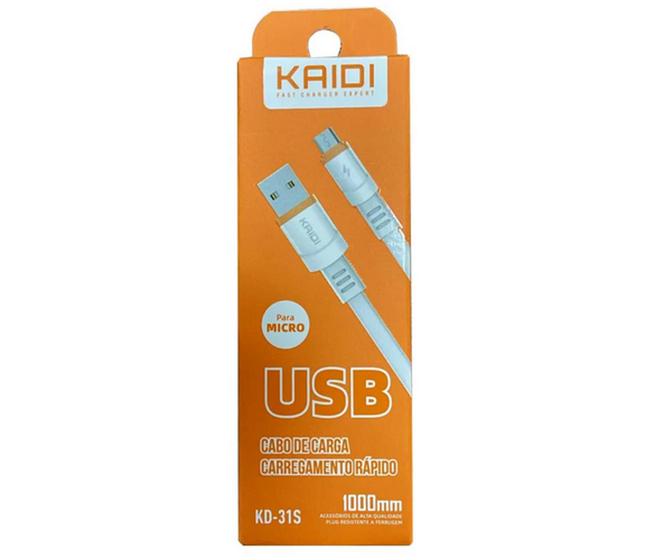 Cabo Kaid USB/Tipo C e USB/V8 1000mm Carregamento Rápido - Kaidi - Cabo USB - Magazine Luiza