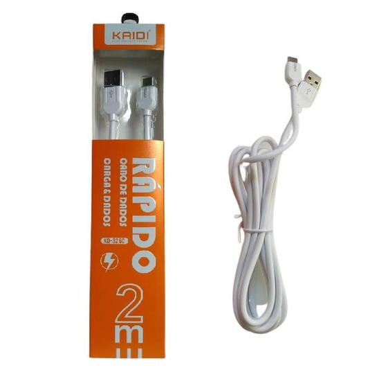 Cabo Kaidi Usb 2 Metros Carregamento Rápido V8 - Cabo USB - Magazine Luiza