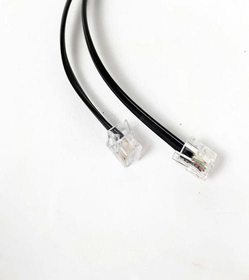 Cabo Liso P/tel Rj11 2 Vias Preto 2m Mxt - Cabo de Telefone - Magazine ...