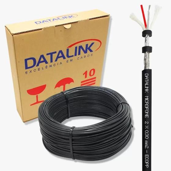 Cabo Microfone Balanceado Estereo / Dmx Rolo C/ 100 Metros - Datalink - Cabo XLR - Magazine Luiza