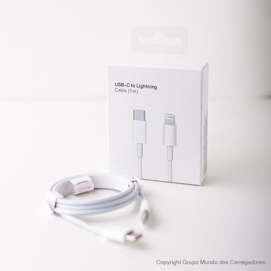 Cabo Novo USBC 1 Metro Turbo Lightning Branco Compativel com Iphone/11 ...