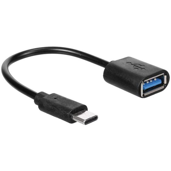 Cabo Otg Tipo C Adaptador Otg Usb Tipo C Android - Preto - Xtrad - Cabo ...