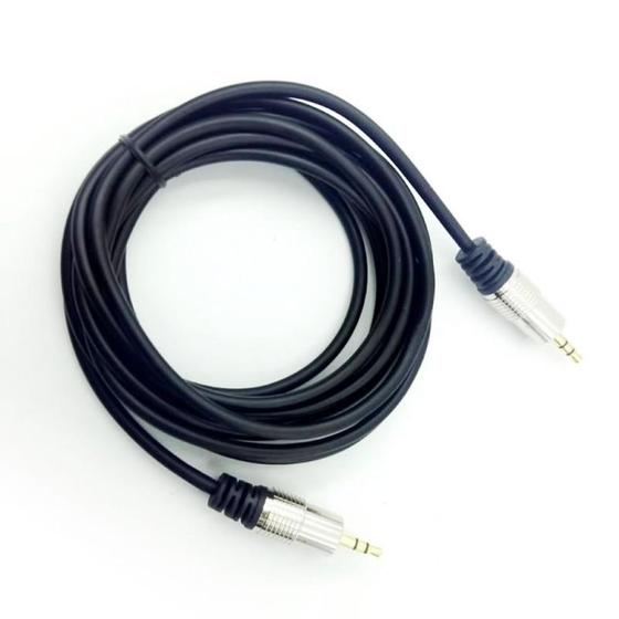 Cabo P2 x P2 estéreo Profissional de 3 Metros Pontas Metálicas ...