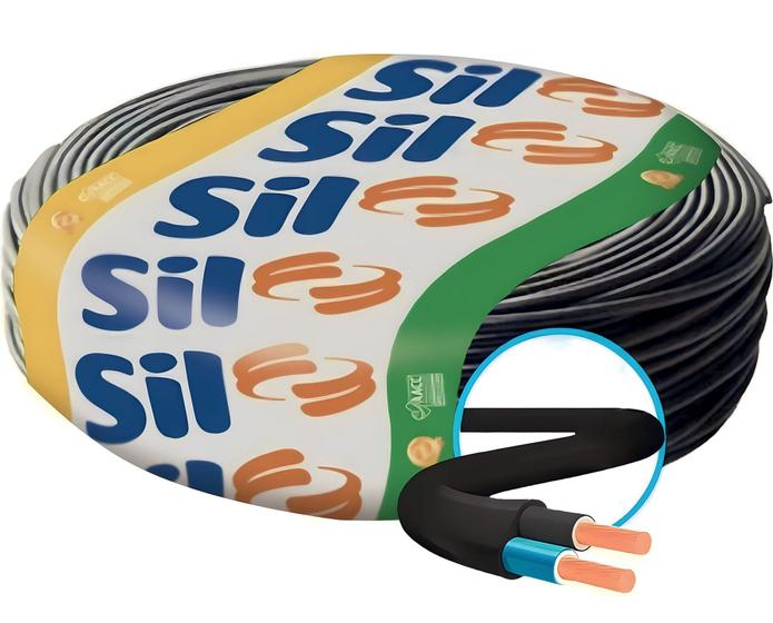 Cabo PP Sil 2X1MM Fio Flexível 500v Preto 10,20 e 30 Metros - Cabo ...