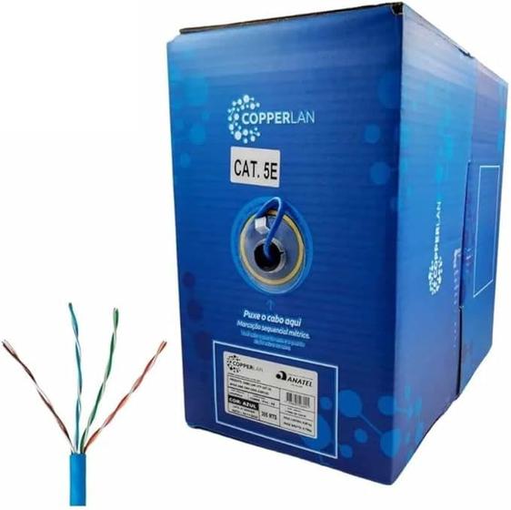 Cabo Rede Lan Cat5E Utp 4P Cmx azul Caixa 305M Copperlan - Materiais Elétricos - Magazine Luiza