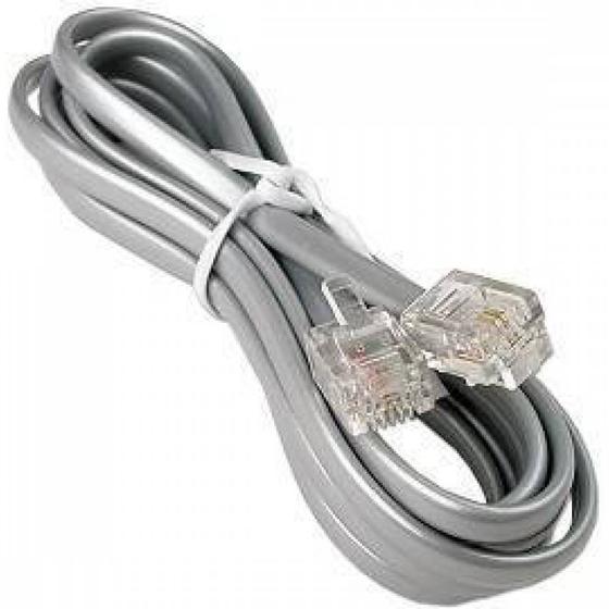 Cabo Rj11 Para Telefone , Dsl , Modem Ou Fax - MP - Cabo de Telefone ...