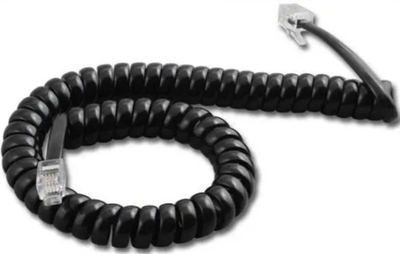 Cabo Telefone Monofone Espiral RJ 11 2 Metros Preto (10 Unid ...