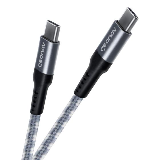 Cabo USB C para USB C duas pontas tipo C tipo C Geonav 100W PD turbo ... Cabo USB C para USB C duas pontas tipo C tipo C Geonav 100W PD turbo ...