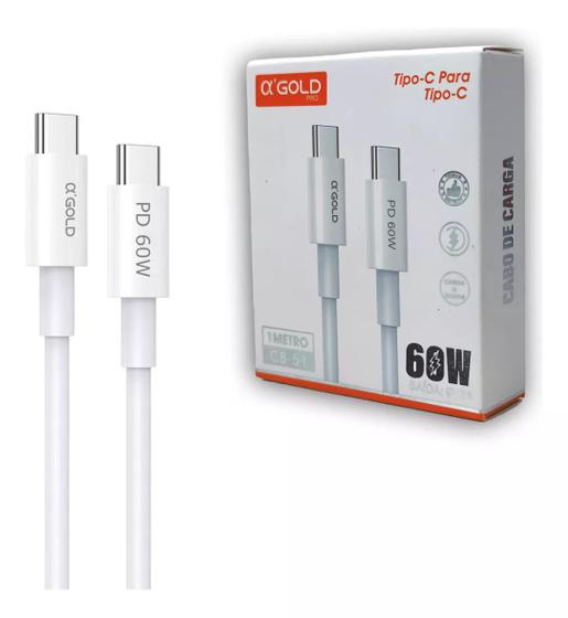 Cabo USB PD Turbo 60w Tipo-C para Tipo-C - A'Gold - Cabos e Adaptadores ...