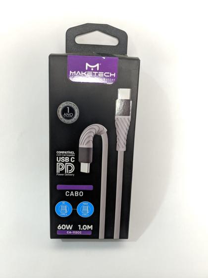 Cabo Usb Tipo C para Tipo C 1m Pd 60w Ca-112cc Maketech - Cabos e ...