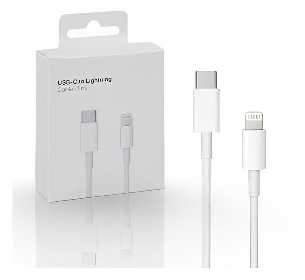 Cabo USBC Compatível 1 Metro Turbo Lightning Branco Iphone-11-12-13-14 ...