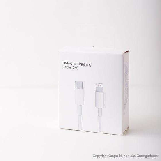 Cabo USBC Original Turbo Lightning 2 Metros Branco Compativel com ...