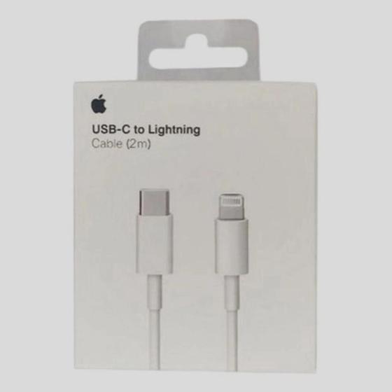 Cabo USBC Turbo para Lightning 2 Metros Original Branco Iphone-11-12-13 ...
