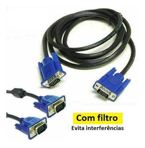 Cabo Vga Para Ligar Monitor Cpu Projetor Tv Imagem Computador PC ...