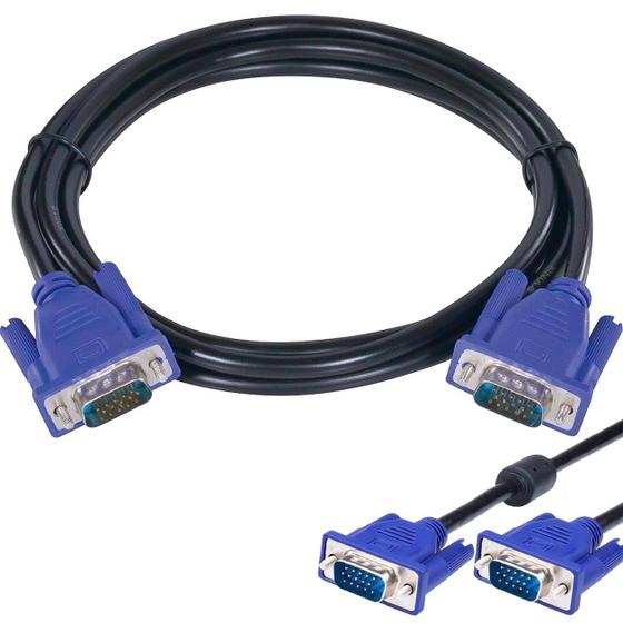 Cabo VGA Para Monitor Computador 3 Metros Áudio Projetor - Exbom ...