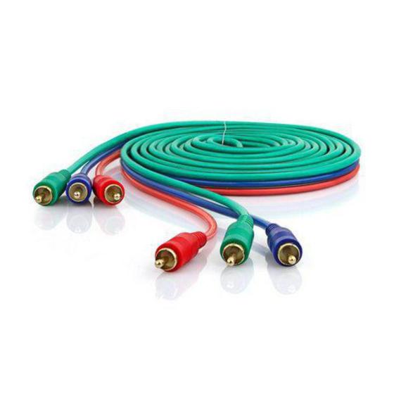 Cabo Vídeo Componente 3 Rca E 3 Rca 2 Metros - MXT - Cabo Vídeo ...