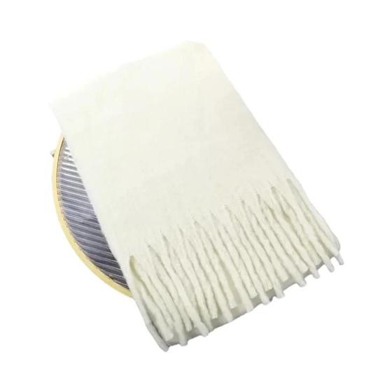 Cachecol De Inverno Feminino Em Cashmere Grosso Com Franjas Pashmina ...