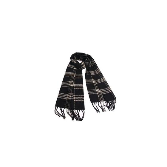 Cachecol Xadrez Preto E Bege De Lã (5766) - Cachecol - Magazine Luiza