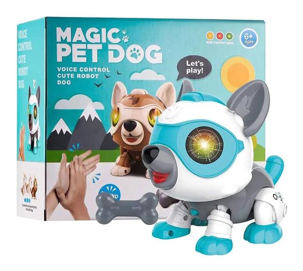 Cachorro Robô Eletrônico Com Sensor Magic Robo Dog Fenix - Robô ...