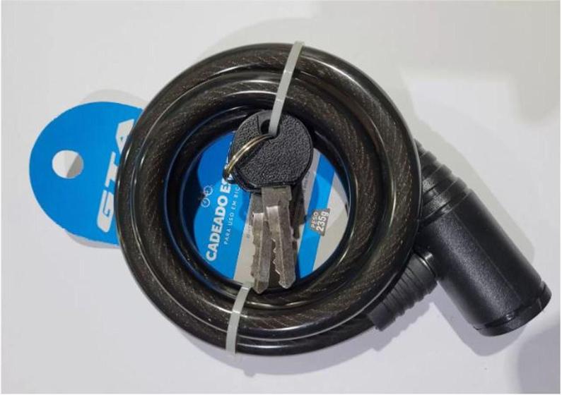 cadeado aço 12*1000 mm com suporte preto - gta - Cadeados - Magazine Luiza