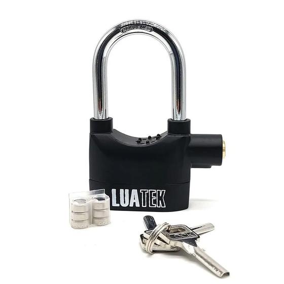 Cadeado Antifurto Moto Bike Com Alarme Sonoro Aço 3 Preto - Seven ...