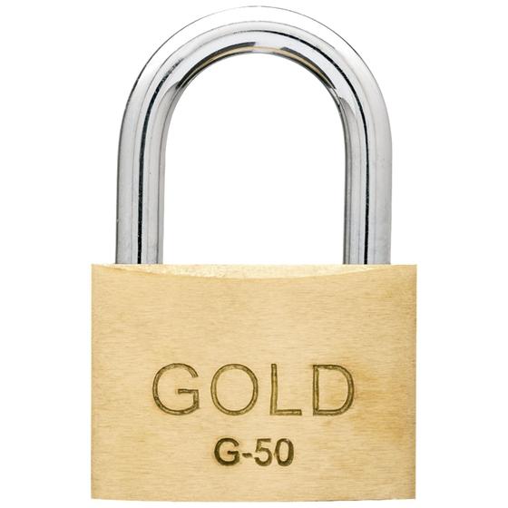 Cadeado Grande 50mm Linha Pesada Maciço Para Corrente Gold - Cadeados ...