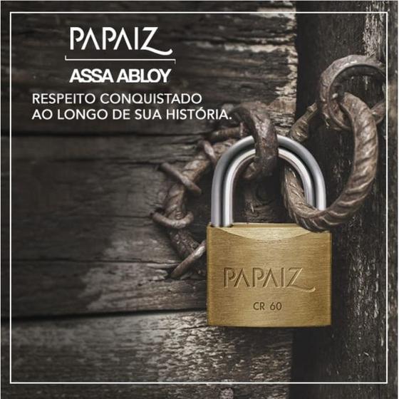 Cadeado Grande Portão Papaiz Original O Mais Seguro Do Brasil 60mm ...