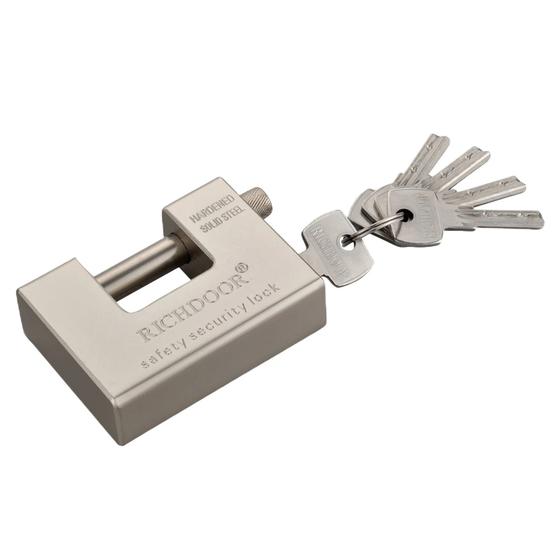 Cadeado horizontal, com 5 chaves proteção antifurto - Richdoor ...