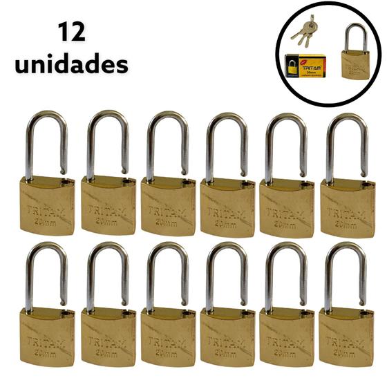 Cadeado pequeno 20mm tritam atacado 12 unidades - Cadeados - Magazine Luiza