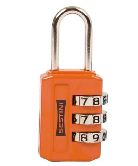 Cadeado Pequeno com Combinação - 3 Dígitos - Sestini - LARANJA ...
