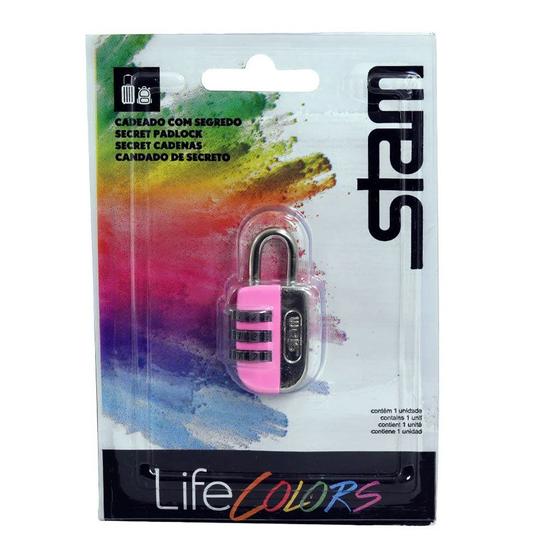 Cadeado Segredo 20mm Life Colors Rosa - Stam - Cadeados - Magazine Luiza