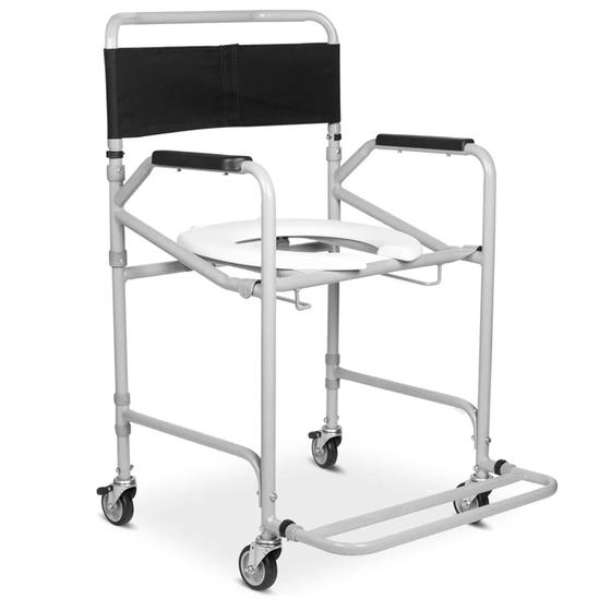 Cadeira Banho Rodas Idoso Higiênica Dobrável Obeso 120kg Cds - Banco e ...