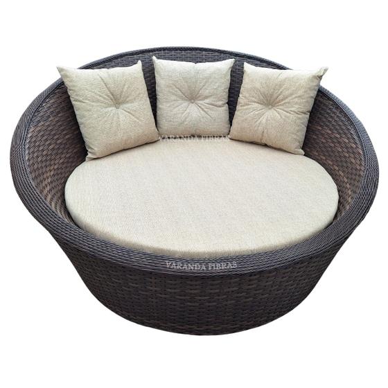 Cadeira Chase Sofa Poltrona Redonda Chase Varanda Jardim Varanda Fibras - Móveis para Jardim e ...
