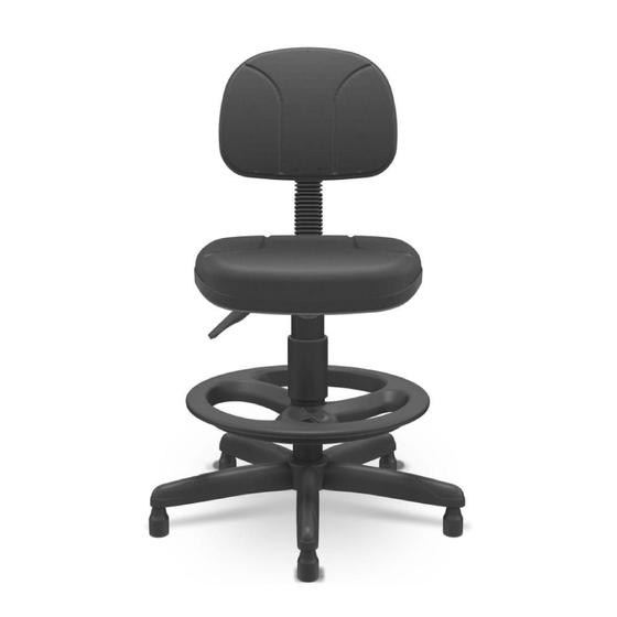 Cadeira Check Out Executiva Back System Sem Braço Tecido Preto ...