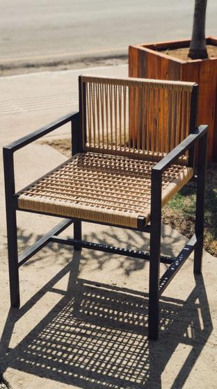 Cadeira de Metalon c/Corda Náutica - Chalé Móveis - Cadeira de Balanço ...