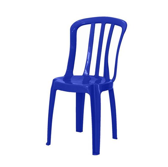 Cadeira de Plástico Bistrô Azul - Rei do plástico - Móveis de Cozinha ...