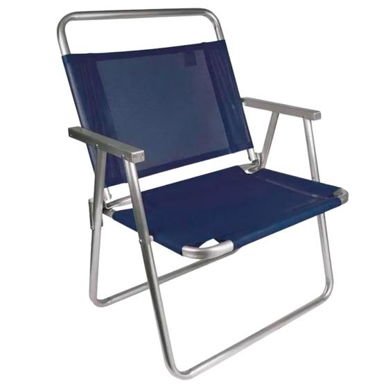 Cadeira de Praia Camping Pescaria Área Externa Oversize Sannet Azul ...