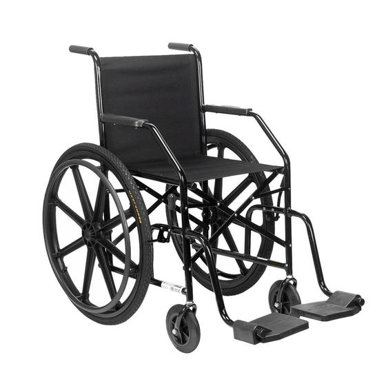 Cadeira De Rodas Dobrável CDS Com Roda De Nylon Preta - Cadeira de ...